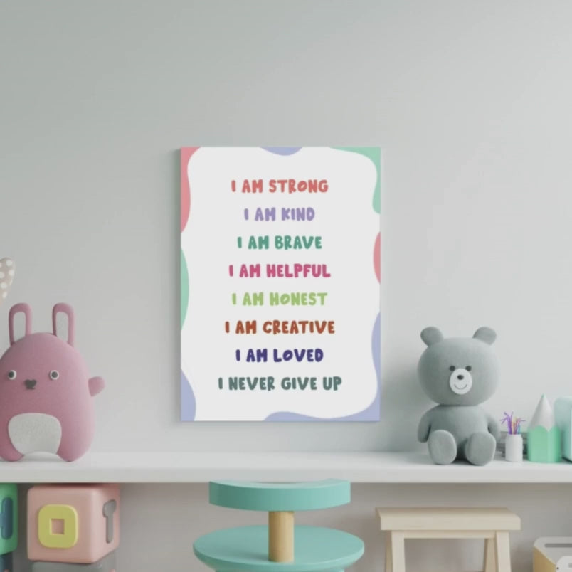 Positive Affirmations Wood Print Wall Art – Chalk My Theme