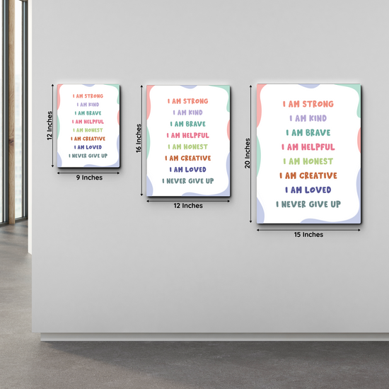 Positive Affirmations Wood Print Wall Art – Chalk My Theme