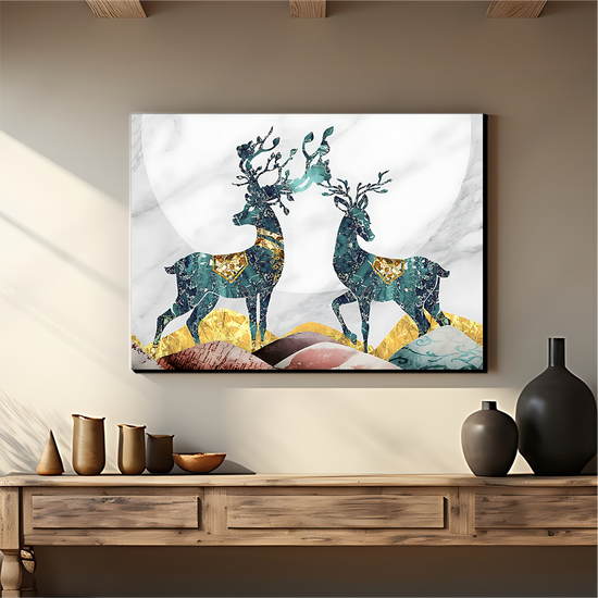 Reindeer Good Luck Wall Art Luxury Painting – Chalk My Theme