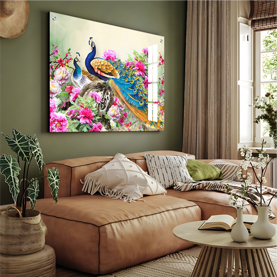 Peacock Good Luck Wall Art Luxury Painting – Chalk My Theme